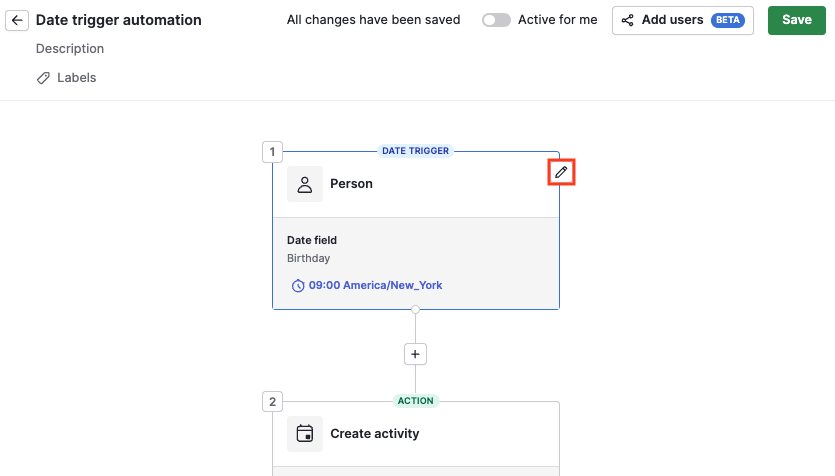 Automations: date triggers - Knowledge Base | Pipedrive